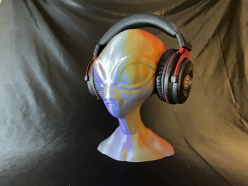Psychedelic Alien Head Headphone Stand! Headset Holder Rack, | Reverb