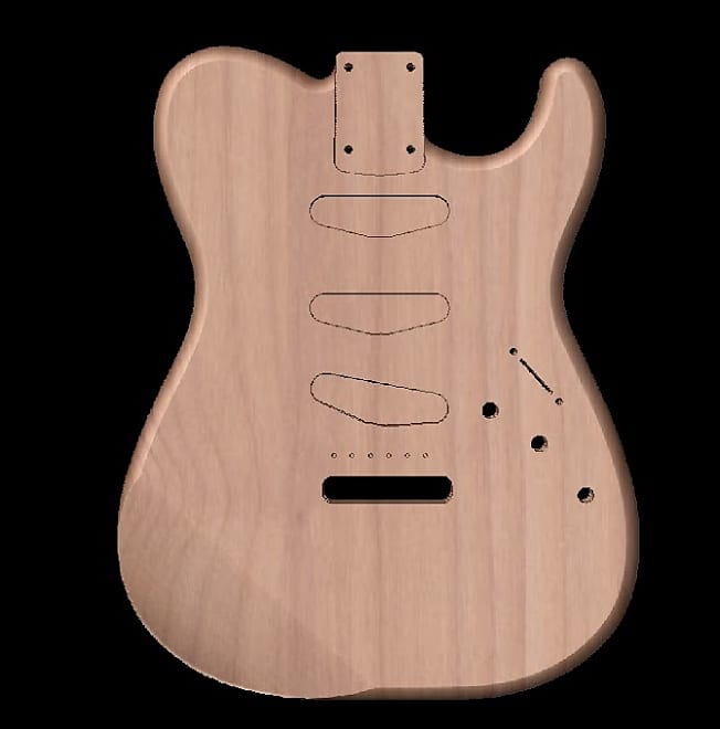 Custom Made To Order Unfinished 2 Piece Alder Rear Routed TS | Reverb