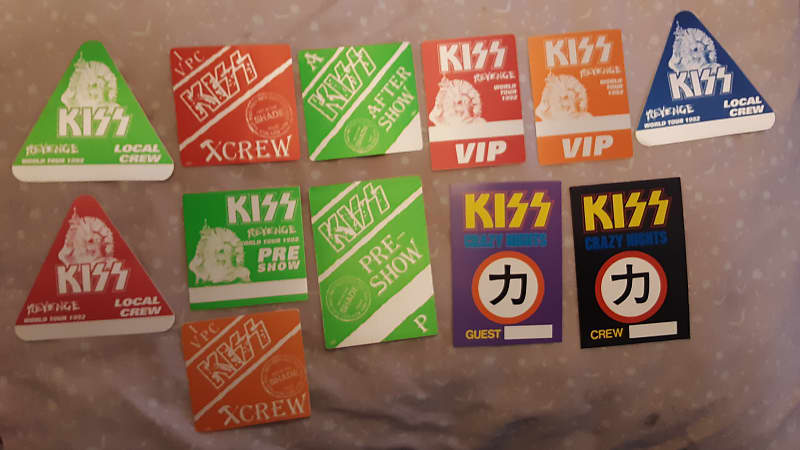 KISS 12 backstage passes | Reverb