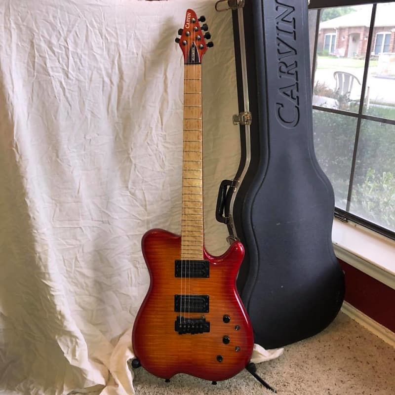 Carvin Allan Holdsworth H2 mid-90's - red burst | Reverb