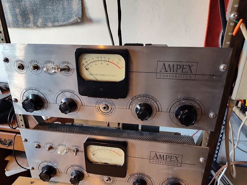 pair ampex ampex 350 microphone preamps mic pres 1955 100% | Reverb