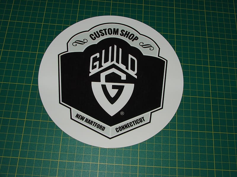 Guild Custom Shop 8" round metal wall sign...w/free Guild | Reverb