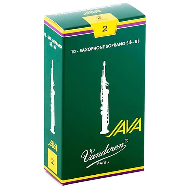 Vandoren Soprano Sax Java Reeds, Strength 2, 10-pack | Reverb