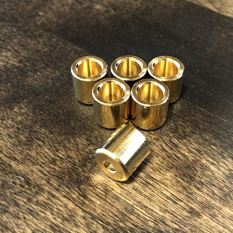 Flush Mount String Ferrules Set of 6 Gold | Reverb