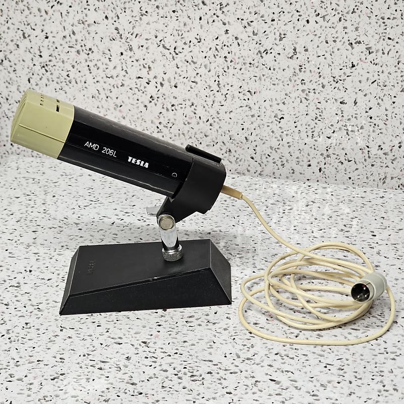 Vintage Microphone Tesla AMD 206L / 3pin connector + | Reverb UK