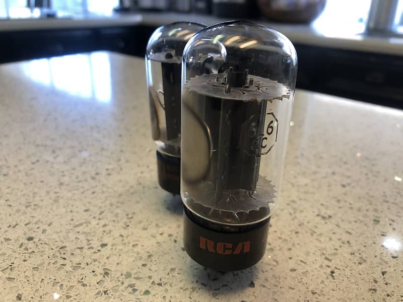 RCA 6L6GC Black Plate Matched Pair Vintage | Reverb