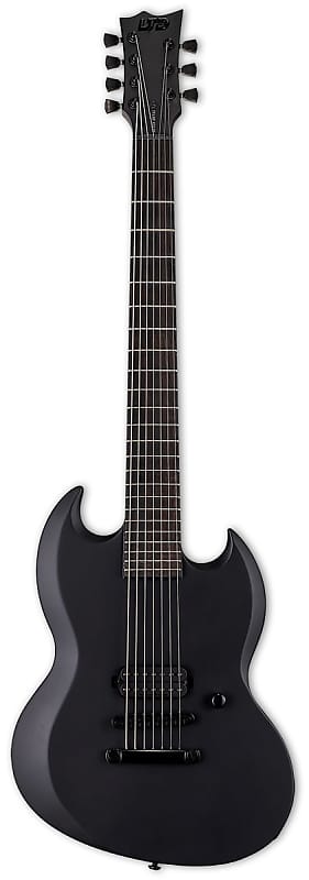 ESP LTD Viper-7 Baritone Black Metal | Reverb