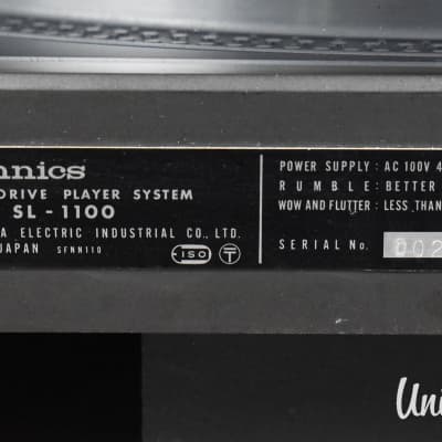 Technics SL-1100 W/ SH-11P1 wood panel Direct Drive Record | Reverb