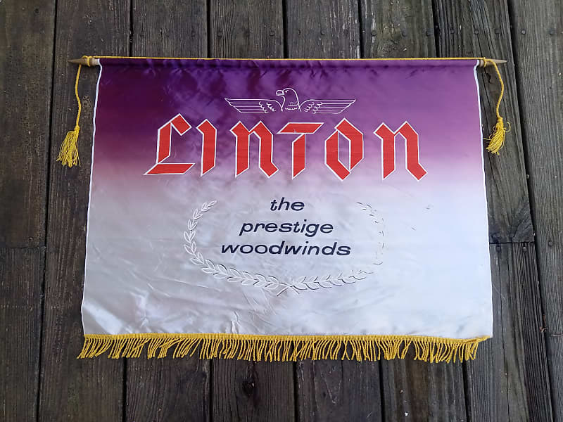 Vintage 1960's Linton Woodwinds Authorized Dealer Banner! | Reverb