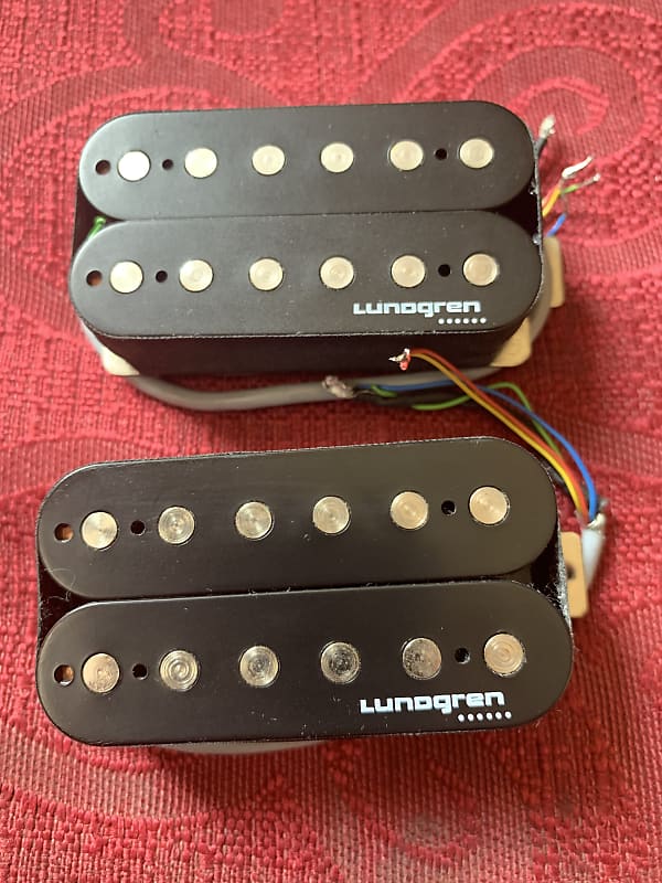 Lundgren M6 Black humbucker guitar pickups Sweden | Reverb