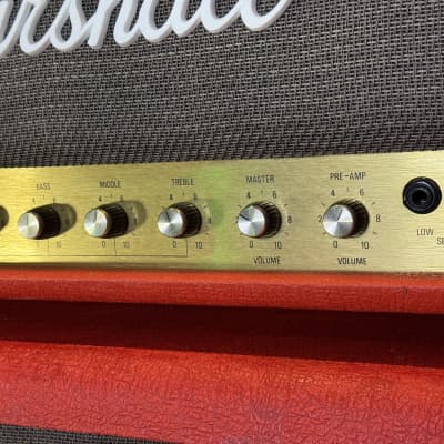 1986 Vintage Red Marshall JCM800 2203 100 watt head with | Reverb