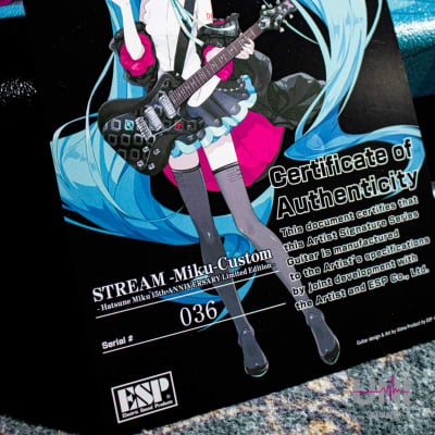 1/2 ESP STREAM-Miku-Custom -Hatsune Miku 15th ANNIVERSARY | Reverb