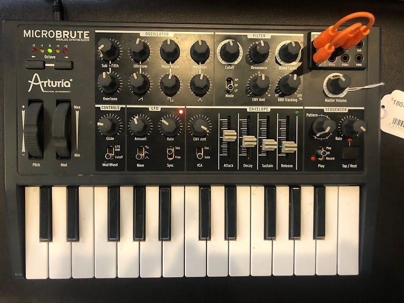 Arturia MicroBrute Analog Synth with pwr and patch cables | Reverb