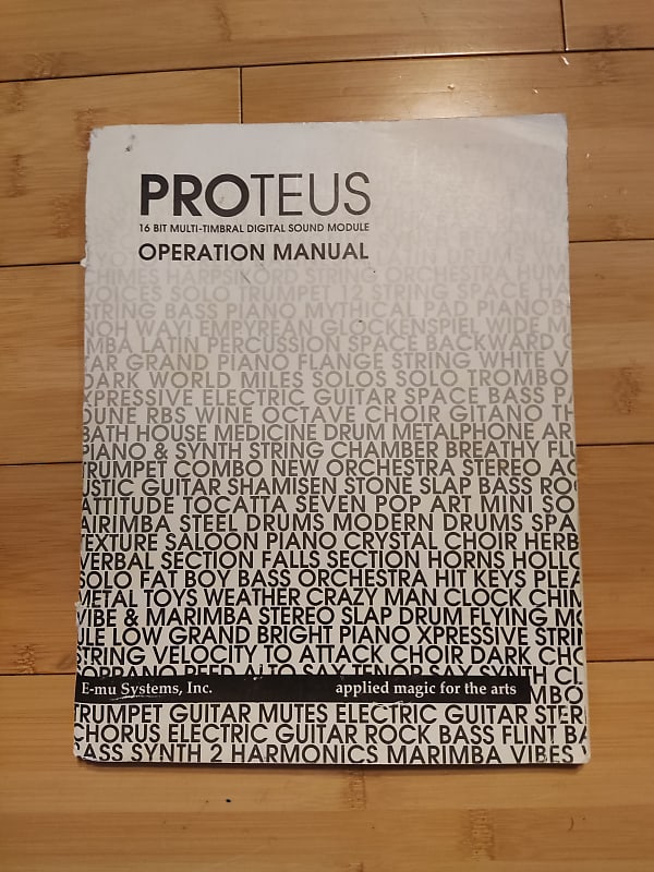 E-MU Systems Proteus/1 Manual | Reverb