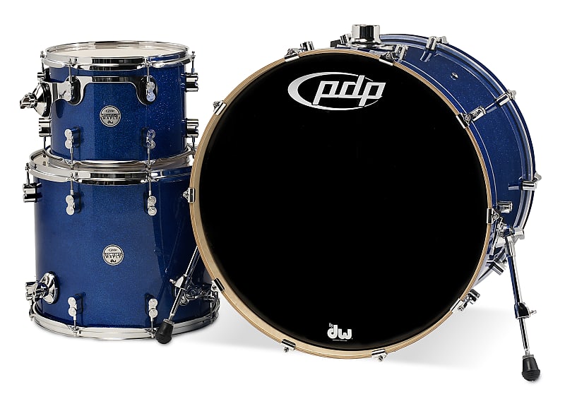 PDP Concept Series 3-Piece Maple Shell Pack, Blue Sparkle | Reverb