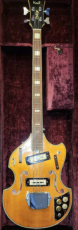 kent 833 violin bass 1967-1968 - beatlebass sunburst natural | Reverb