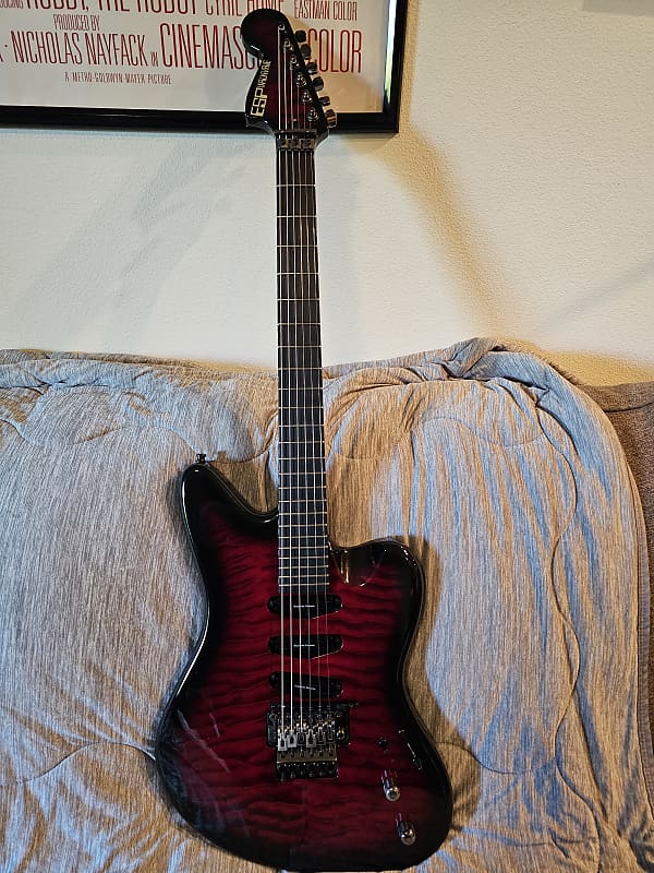 ESP Valkyrie Custom One-Off Offset - 2010's - Red Quilted | Reverb