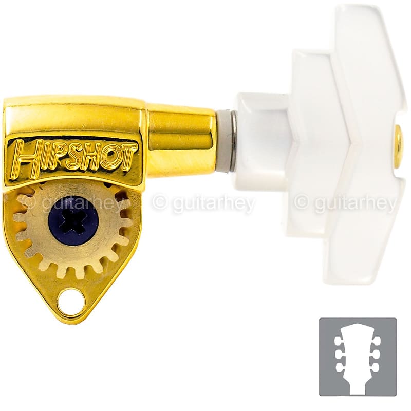 NEW Hipshot CLASSIC OPEN-GEAR Tuners L3+R3 Set IMPERIAL PEARL | Reverb