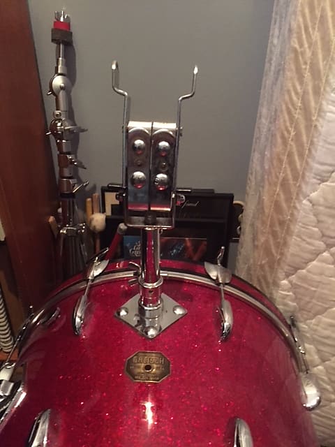 Vintage Gretsch Bass Drum Mount Double Tom Holder | Reverb