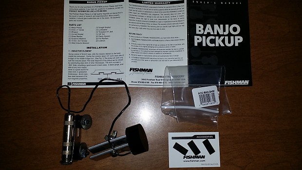 Fishman Passive Banjo Pickup, Three Inductor Shims | Reverb