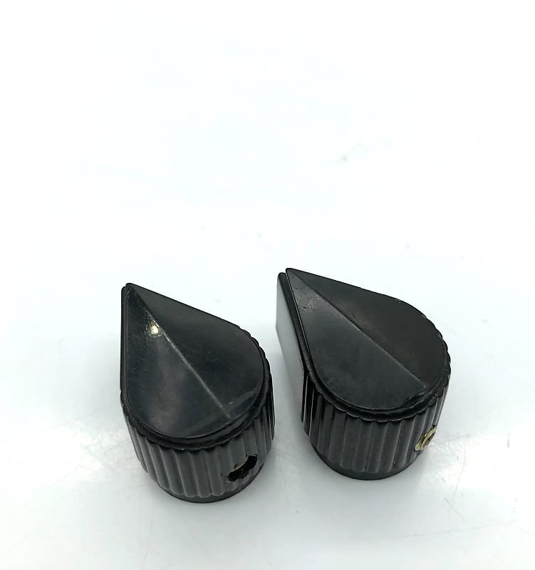 Vintage Teardrop Pointer Knobs 1960’s? Black | Reverb