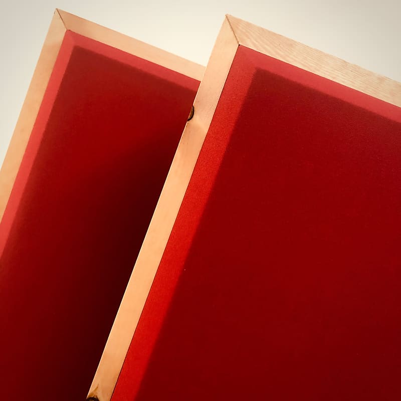 Custom Framed Acoustic Panels - Cool Red & Golden Pecan (Set | Reverb