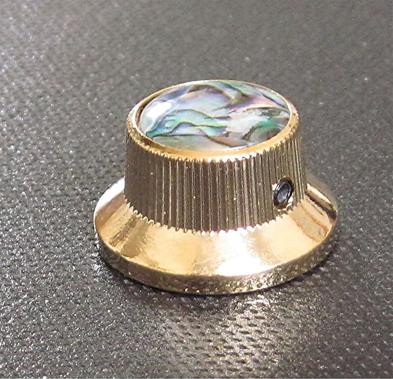 3-High quality Gold dye cast knobs with Abalone tops.Made for | Reverb