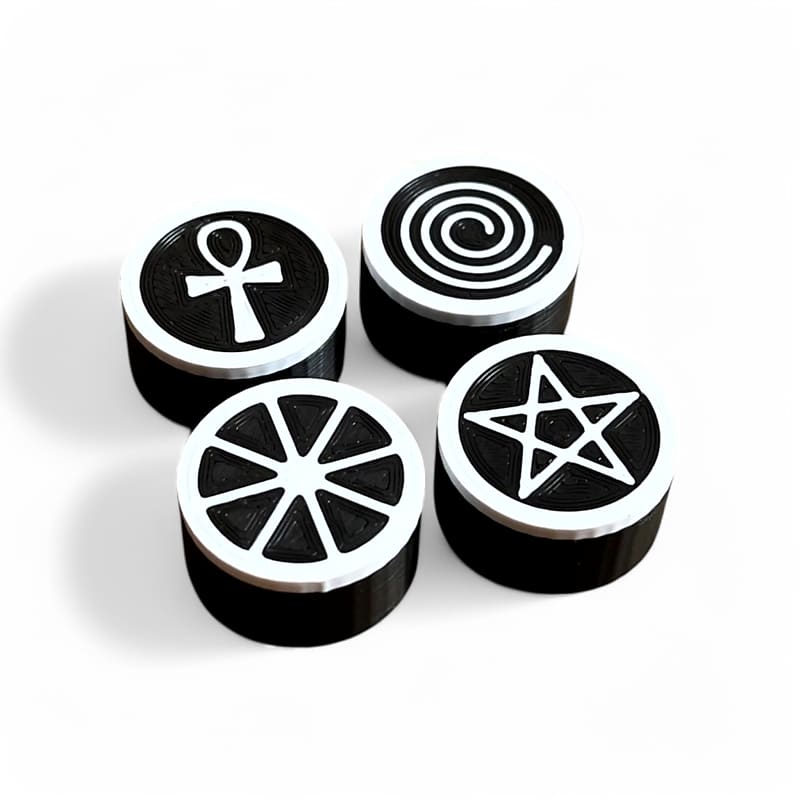 Guitar Pedal Footswitch Topper Witchcraft Symbols (4 Pack) | Reverb