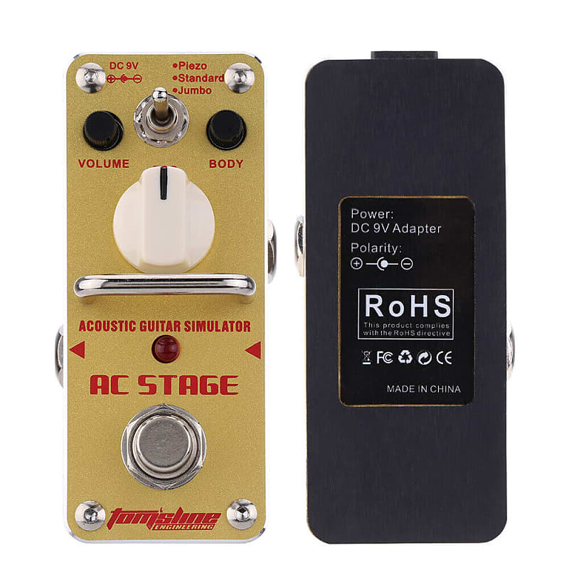 AROMA Acoustic Simulator Mini Size Guitar Effect Pedal True | Reverb