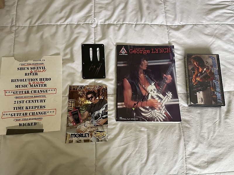 Hal Leonard George Lynch Tab book/Guitar Video Autographed + | Reverb