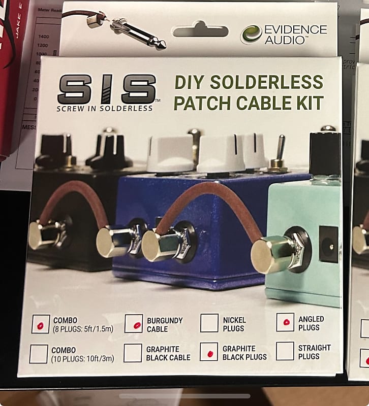 Evidence Audio SIS DIY Solderless Patch Cable Kit 8 Angled | Reverb