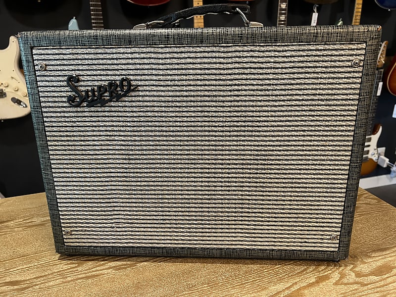Vintage 1963 Supro 1600 Supreme 1x10 Combo 1963 Blue Grey | Reverb