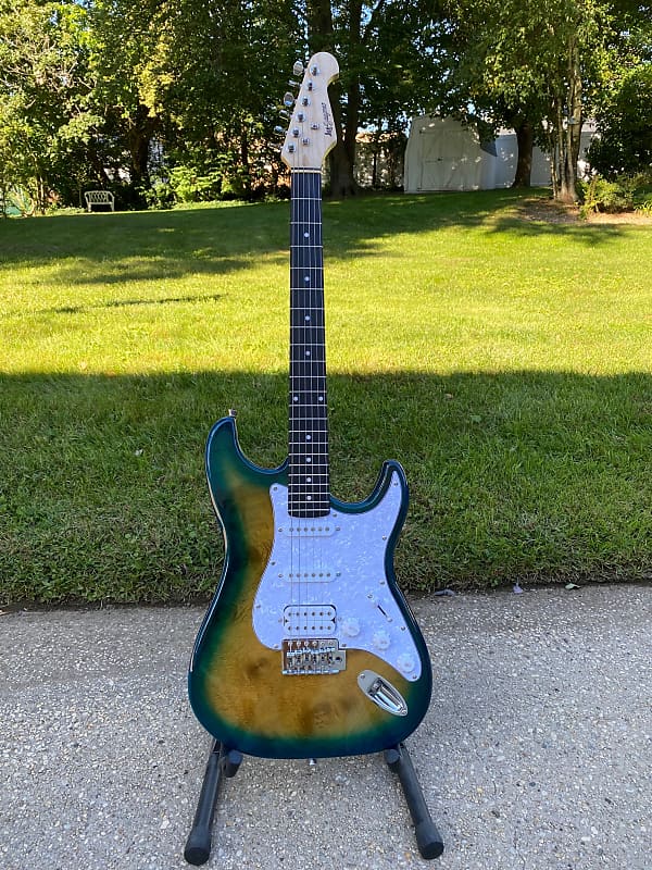 Leo Jaymz Strat Style HSS Electric Guitar w/ Gig Bag | Reverb