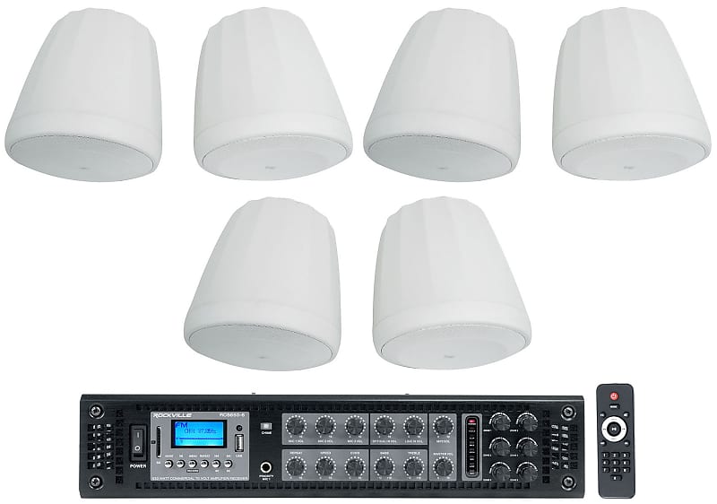 (6) JBL CONTROL 68HP-WH 70v Commercial 8" Hanging White | Reverb