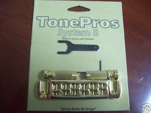 Tone Pros AVT2G-G Wraparound Adjustable Bridge, GOLD | Reverb
