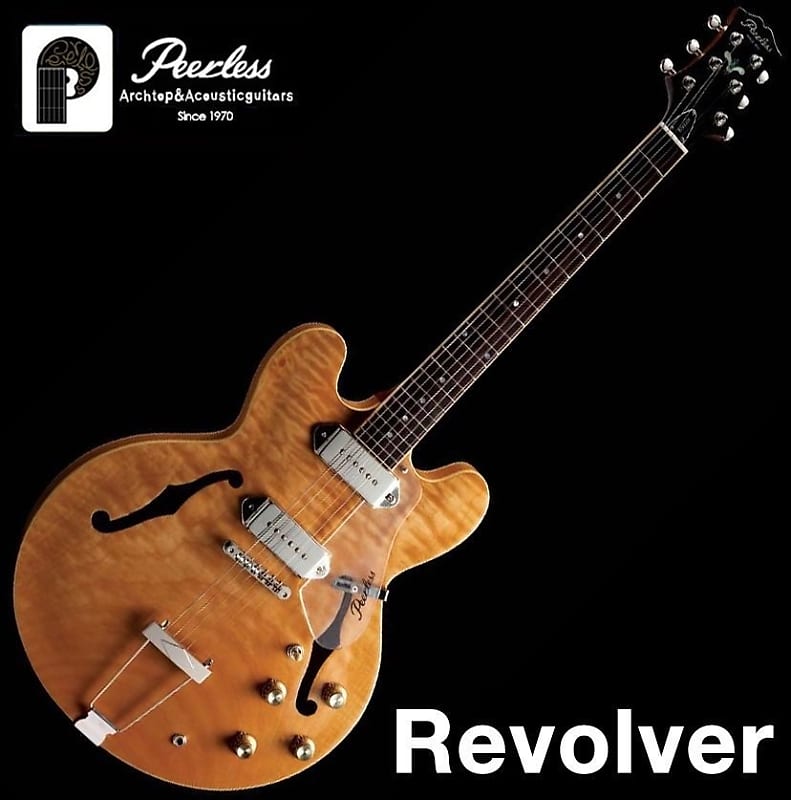 Peerless Revolver Natural Semi Hollow Body Archtop Jazz | Reverb UK