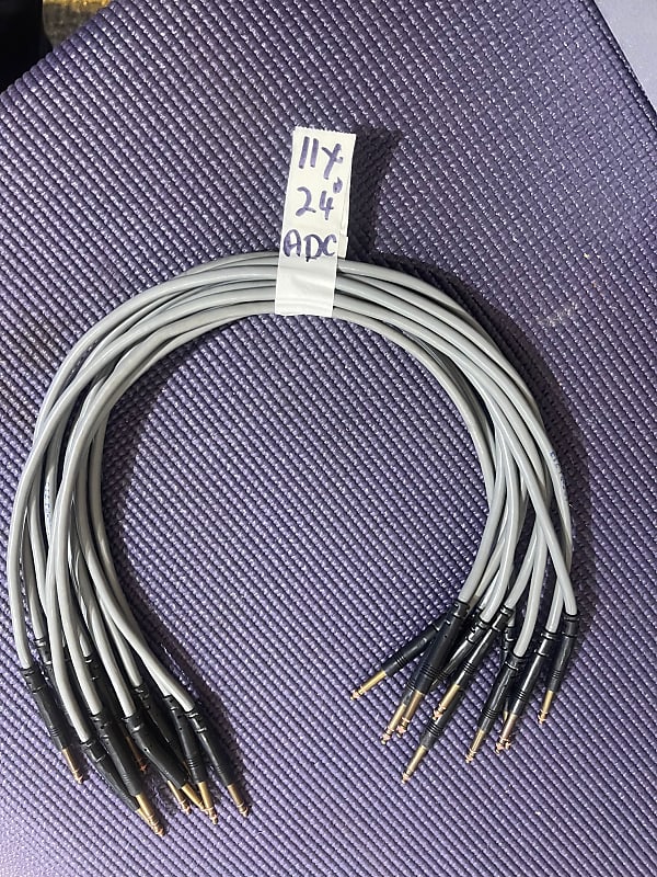 11 X ADC TT 24" (Bantam) Patch Cords mid 2000 - grey brass | Reverb