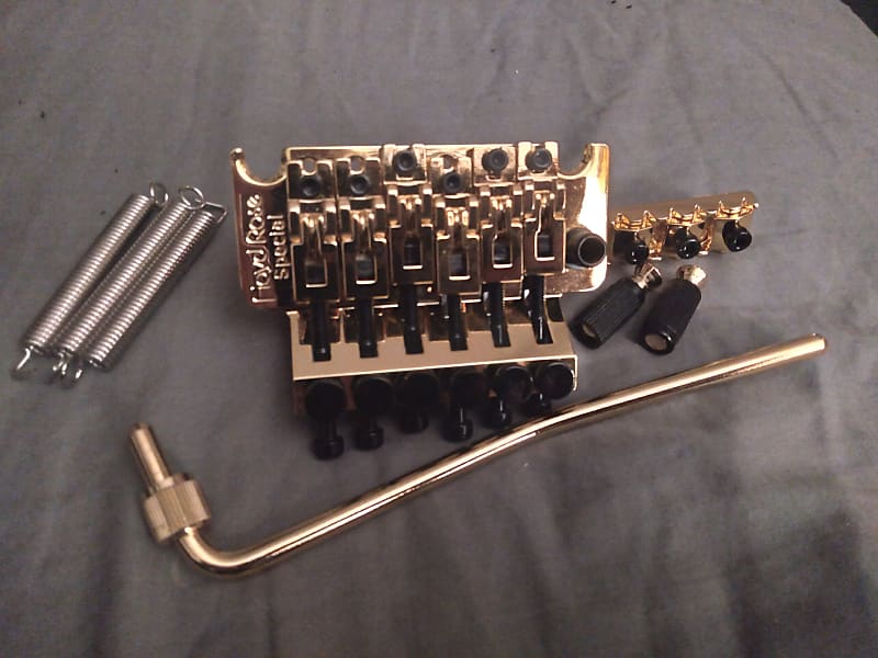 Floyd Rose Special Tremolo Bridge w/ R3 Nut and Studs - Gold | Reverb