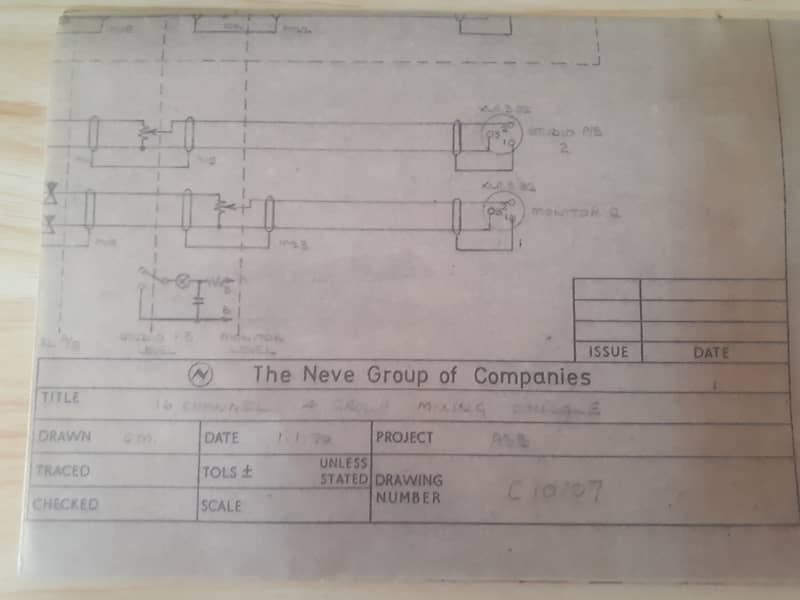 Circuit Diagram for Neve A63 16 Channel Mixing Console 1970 | Reverb