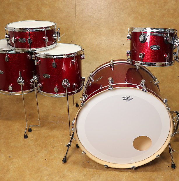 PDP 5pc CX Drum Set Shell Pack Red Sparkle 24 16 14 13 14 | Reverb