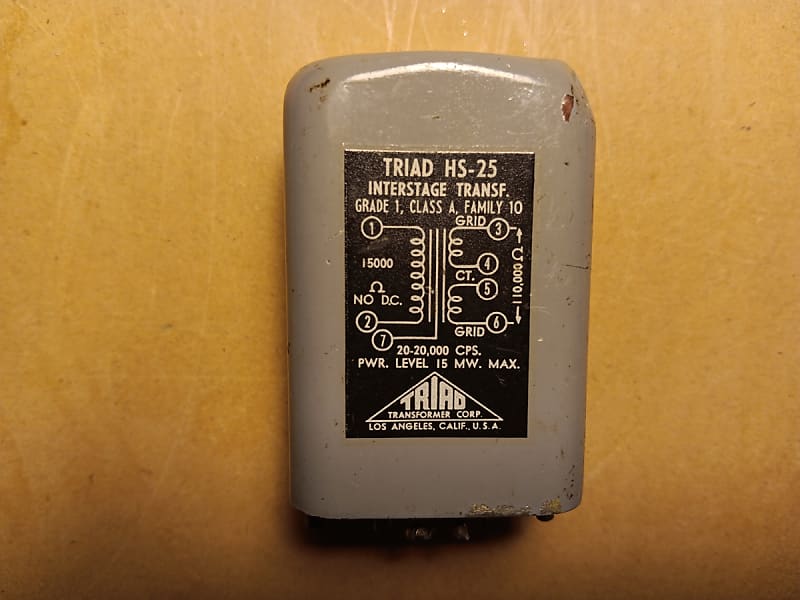 Triad HS-25 vintage transformer for interstage amp mic or | Reverb