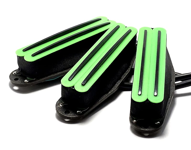 Dragonfire Duo Rails SSS Set Strat Sized Humbucker Pickups, | Reverb