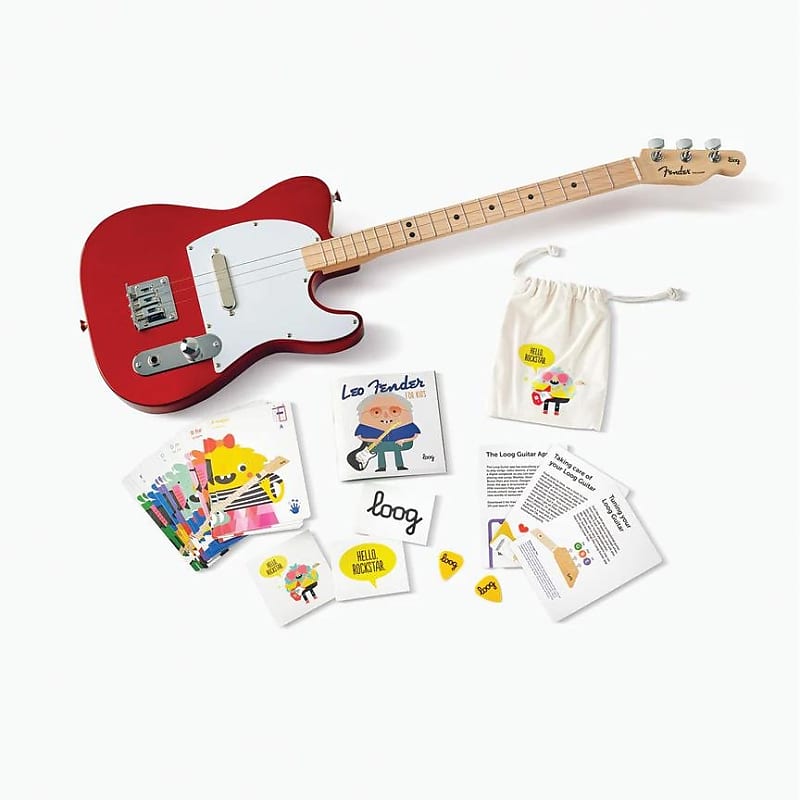 Loog Fender X Loog 3-String Telecaster Kids Guitar - Candy | Reverb