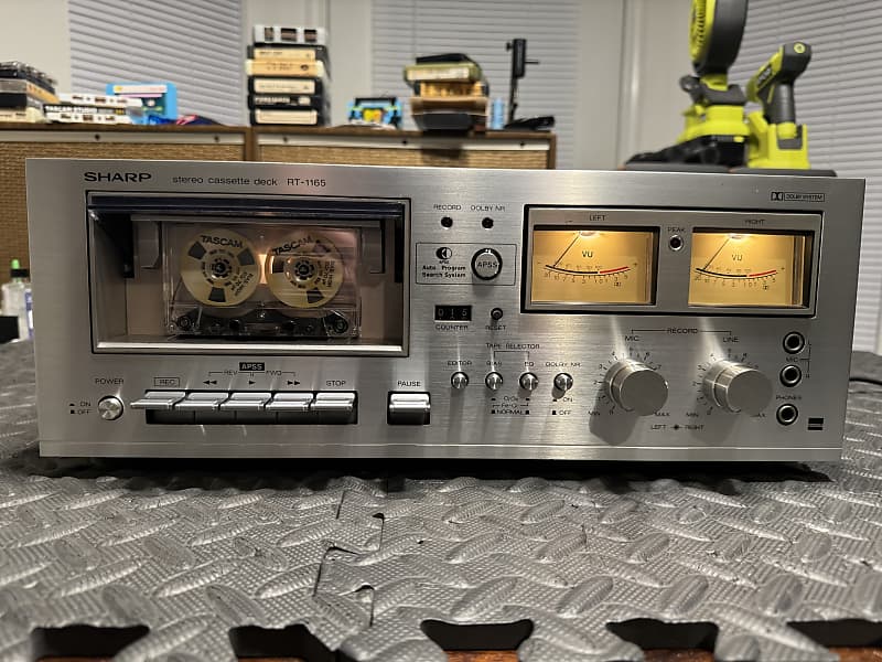 Sharp RT-1165 vintage stereo cassette deck player Serviced | Reverb