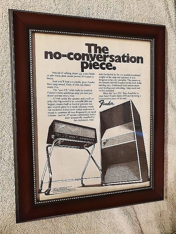 1970 Fender Musical Instruments Promotional Ad Framed 400 | Reverb