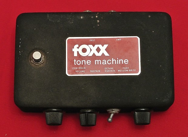 Vintage 1970s Foxx Tone Machine Octave Fuzz. Black Original | Reverb