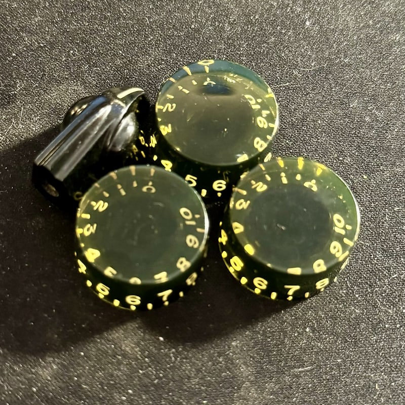 VINTAGE! 1978 Gibson L6-S Knobs - Black | Reverb