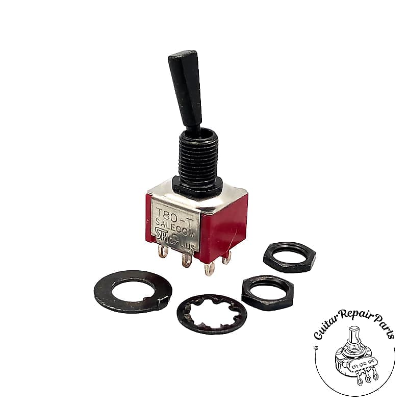 SALECOM On-Off-On 3 Position DPDT Mini Toggle Switch w. Flat | Reverb