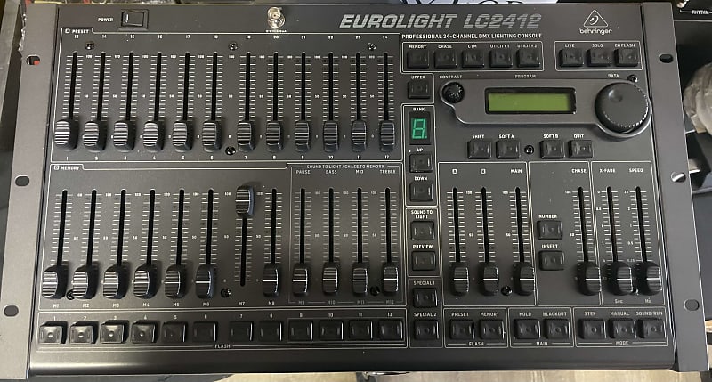 Behringer EUROLIGHT LC2412 V2 24-Channel DMX Lighting Console | Reverb