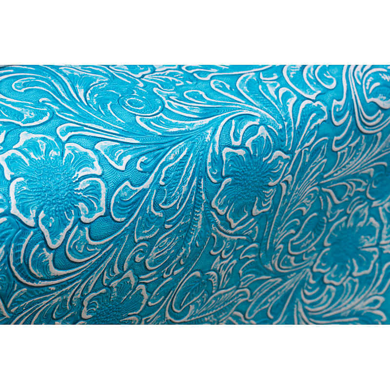 Tolex - Blue, Country Western Floral Pattern, 54" Wide, Cut | Reverb